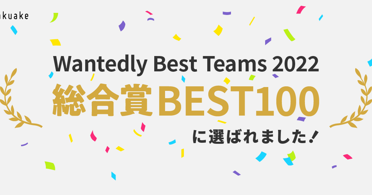 Wantedly Best Teams 2022 総合賞 BEST100に選出されました！ | 株式会社マクアケ