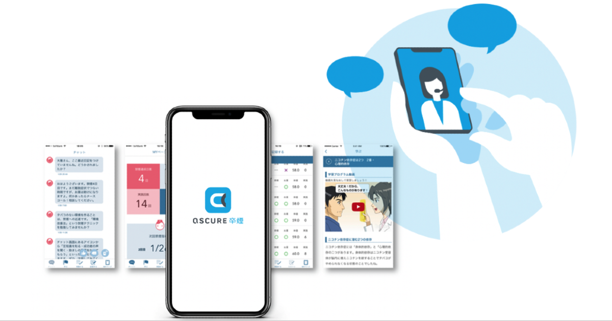 CureAppの法人向けサービス「ascure卒煙プログラム」デジタルヘルス分野の国際学術誌JMIR mHealth and uHealthに掲載 | 株式会社CureApp Blog