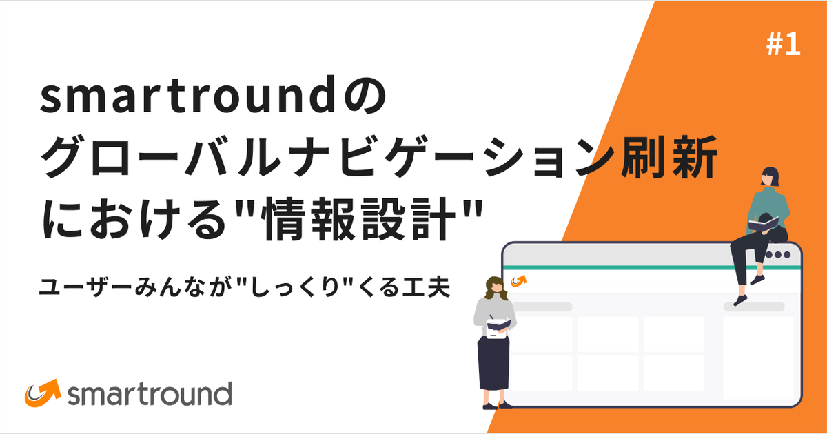 smartroundのグローバルナビゲーション刷新における"情報設計"ーユーザーみんなが"しっくり"くる工夫 | スマートラウンド