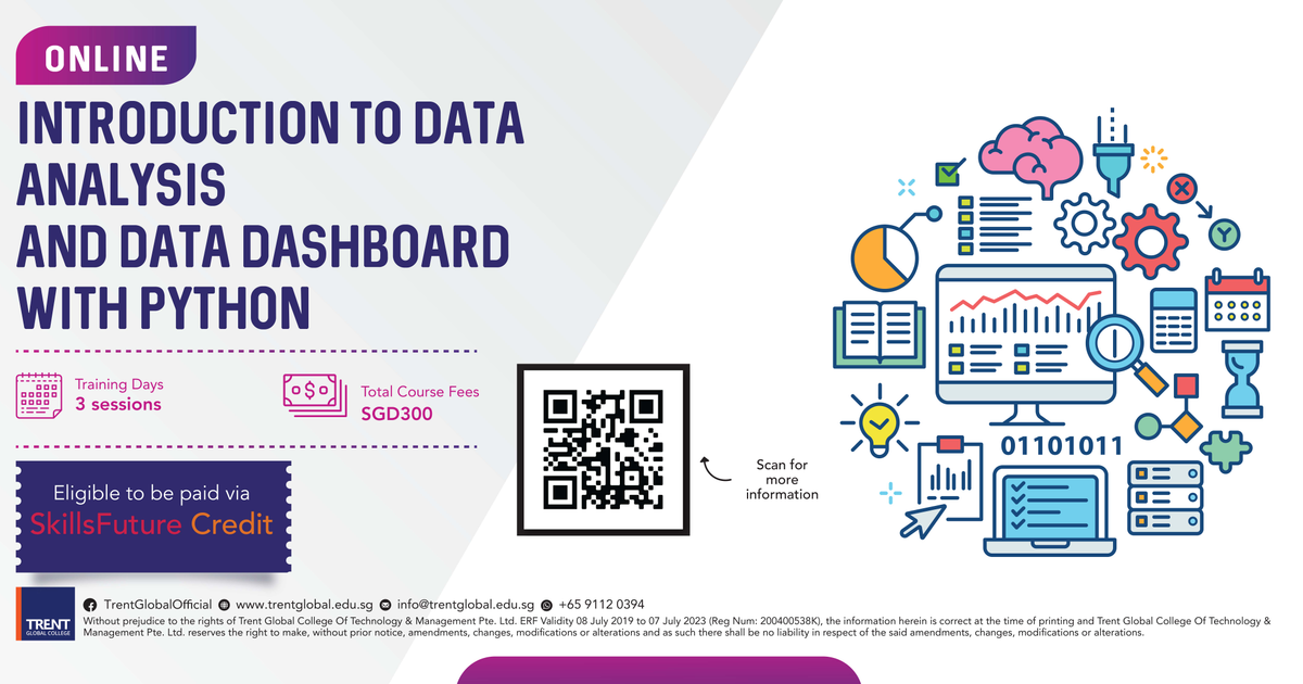 Introduction to Data Analysis & Data Dashboard With Python | SkillsFuture Credit Claimable ...